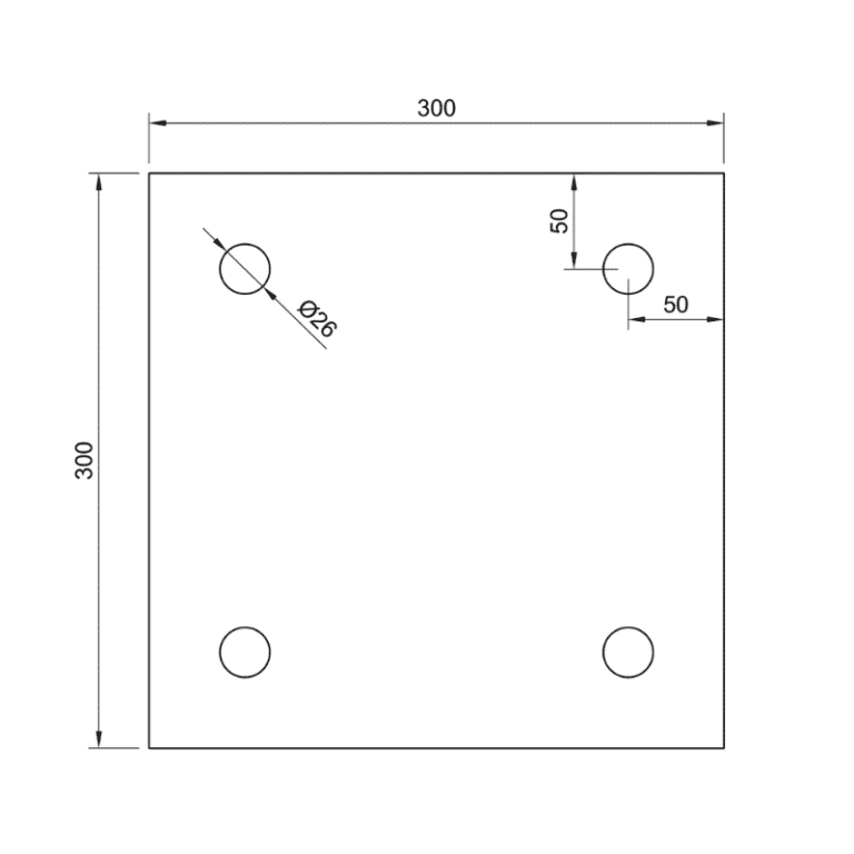 300x300 Steel Base Plates | CE Marked | From £13.40