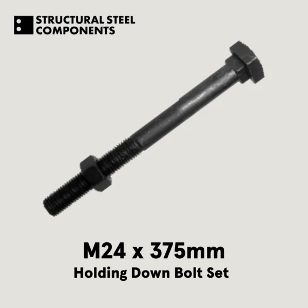 M24 x 375mm Holding Down Bolt Set for Base Plates
